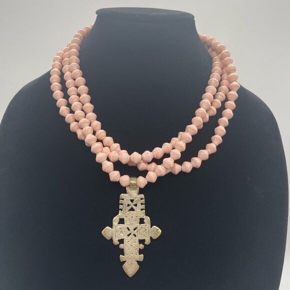 Jewelry | Akoladynamic Demi Paper Pearl Gold Tone Ethiopian Coptic ...